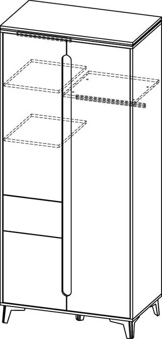 Casarredo - Komfort nábytek Šatní skříň PAGINO 1 fresco/jasan