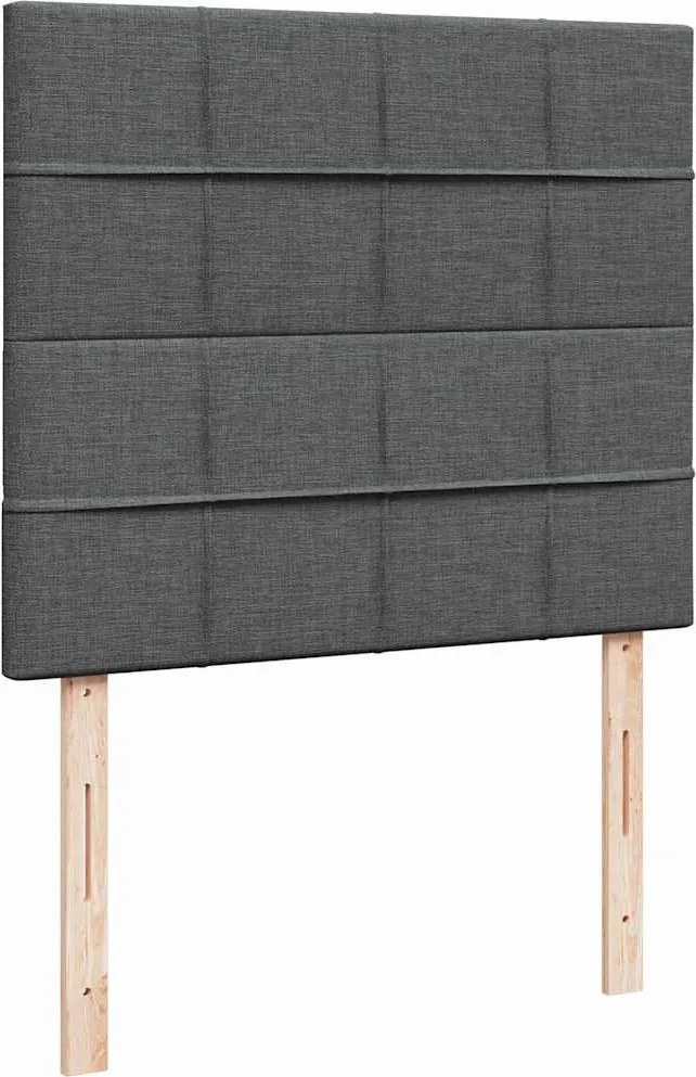 Box spring postel s matrací tmavě šedá 120x200 cm textil 3292024