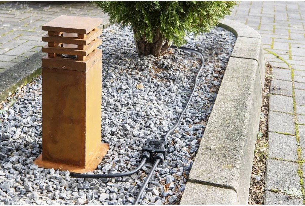 LA 233427 Venkovní svítidlo RUSTY 40 LED SQUARE, rezavé železo, LED 3000K - BIG WHITE (SLV)