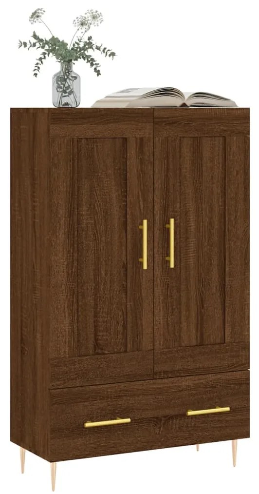 Skříň highboard hnědý dub 69,5 x 31 x 115 cm kompozitní dřevo