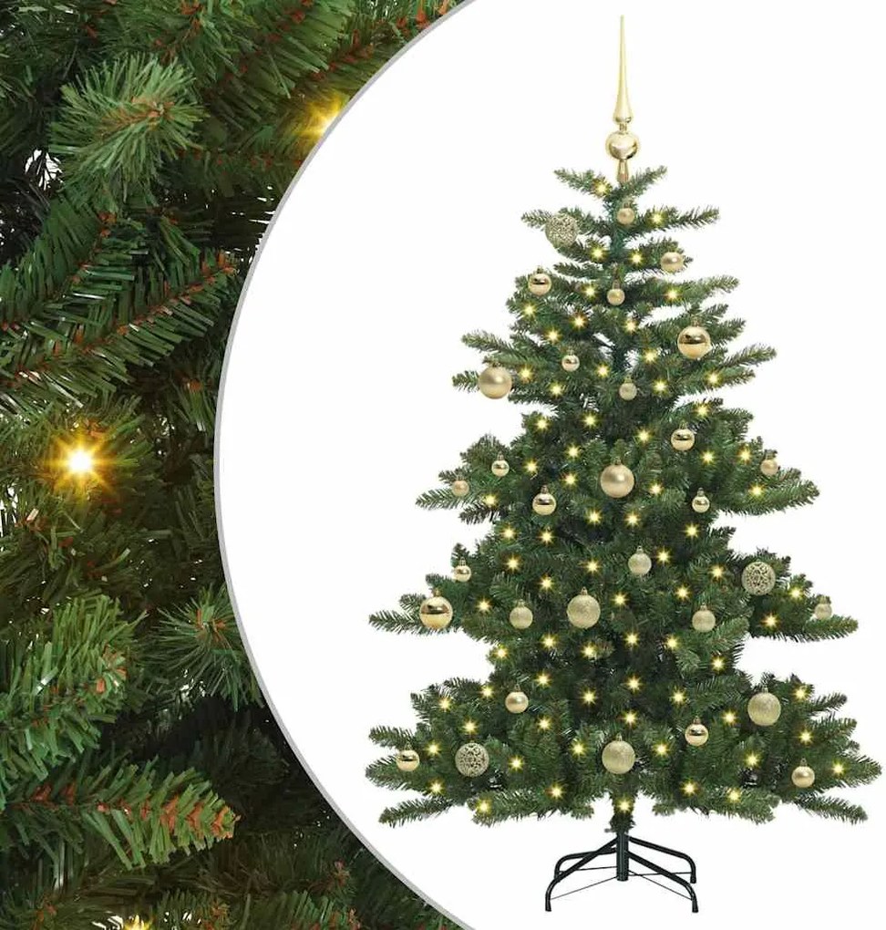 Umělý Skládací Vánoční Strom Zelená 150 cm PVC a ocel 3397657
