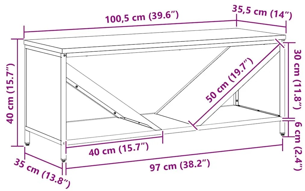 vidaXL Stojan na palivové dřevo s dřevěnou horní deskou bílý