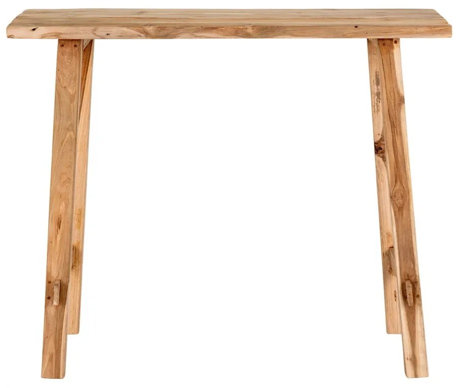 Konzolový stolek z teakového dřeva v přírodní barvě 30x90 cm Girona – House Nordic