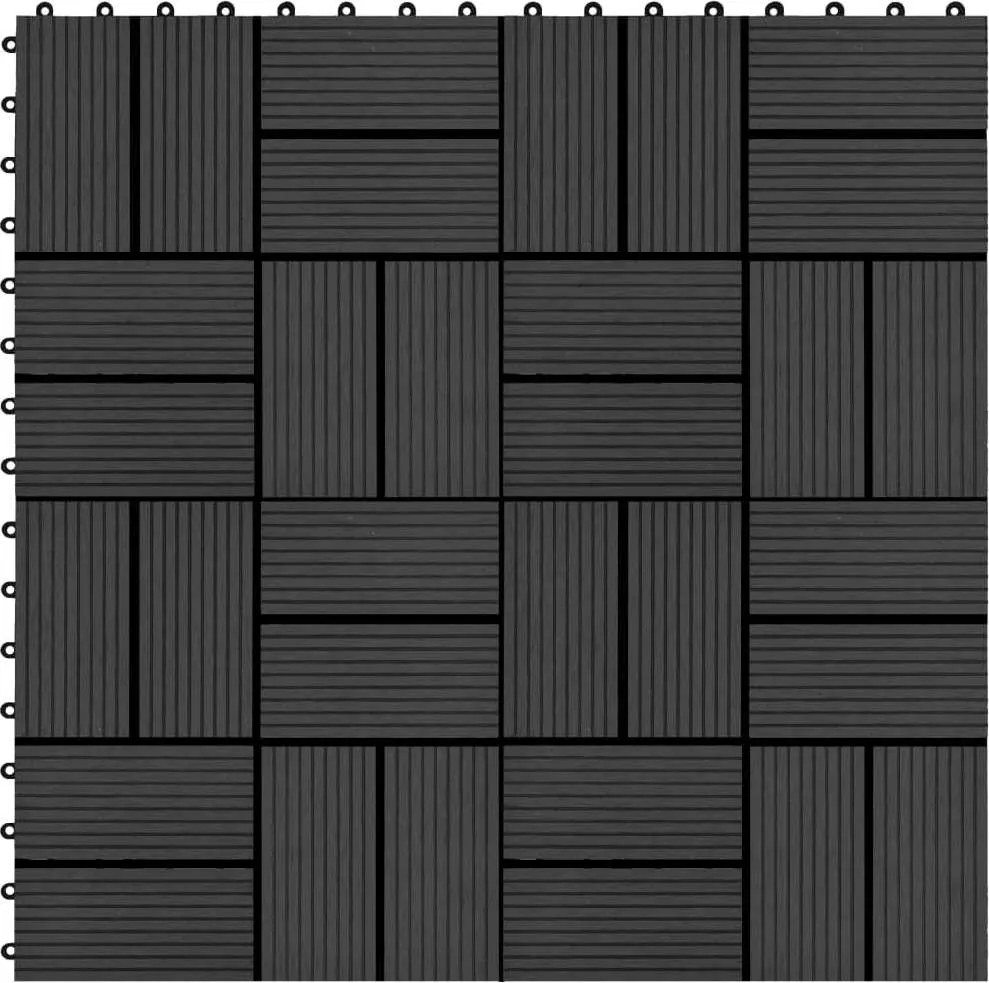 vidaXL 22 ks terasové dlaždice 30 x 30 cm 2 m² WPC [277807] Barva: Hnědá