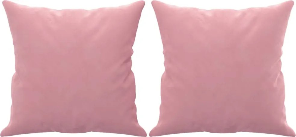 2místná pohovka s polštáři růžová 140 cm samet 3200948
