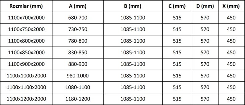 Mexen Velar, sprchový kout s posuvnými dveřmi 110(dveře) x 85(stěna) cm, 8mm čiré sklo, zlatá lesklá, 871-110-085-01-50