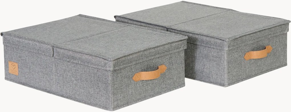 Sada úložných boxů s víkem Premium, 2 díly