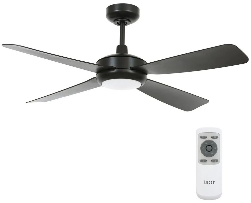 Lucci air | Lucci air 213303- LED Stmívatelný ventilátor SLIPSTREAM 1xGX53/12W/230V černá+DO | FAN00254
