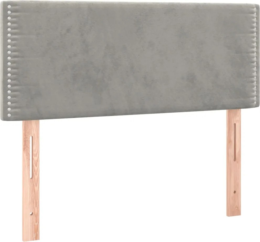 Box spring postel s matrací světle šedá 80 x 200 cm samet 3141209