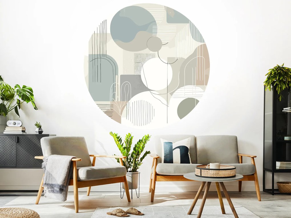 Skandinávský design textilní přelepitelná samolepka na zeď šíře 45 cm