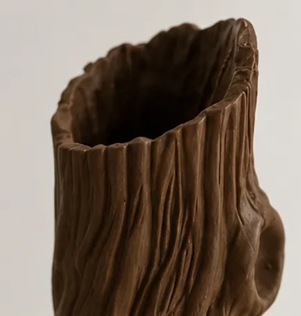 váza, tvar stromu, plast, 15x5,5 cm, hnědá, Dekorino VD20260001