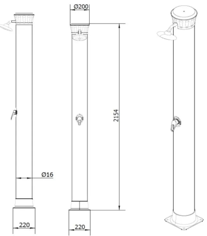 Sprcha solární UNO 40 l ALU