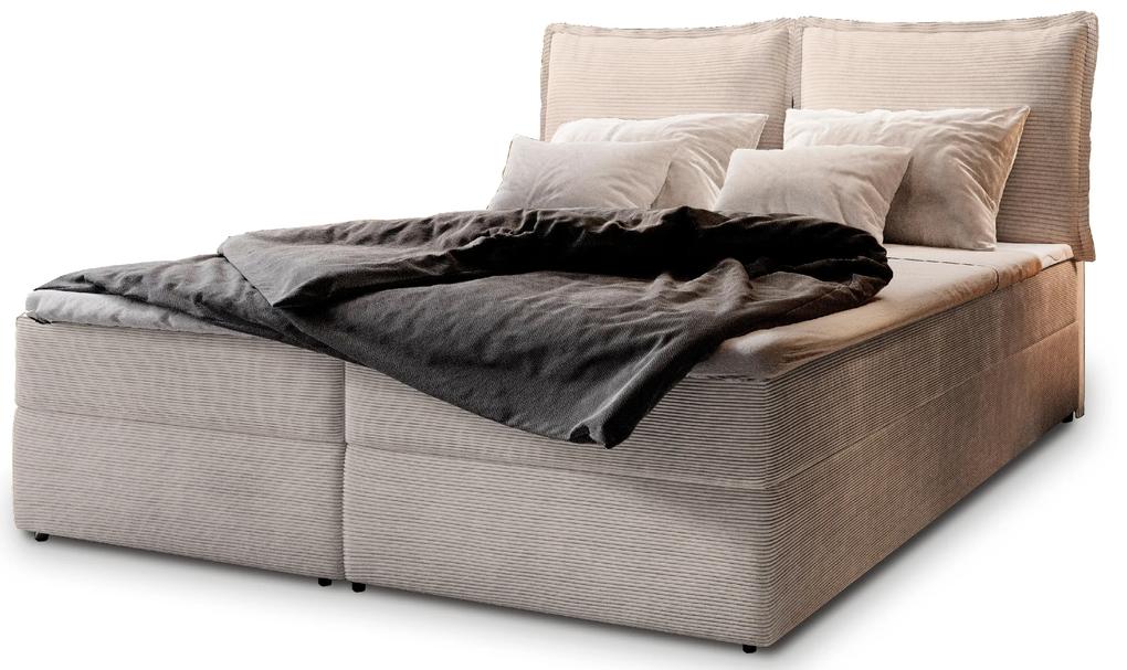 MSL Kontinentální čalouněná postel LOTO (180 x 200 cm) Barva látky: MONOLITH 62