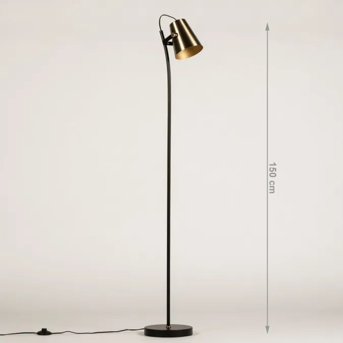 Stojací designová lampa Laventa Black and Gold