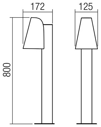 Redo group Redo Alvar, antracitové venkovní ​​sloupkové svítidlo, 1xGU10 max 35W, výška 80cm, IP44