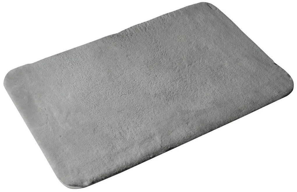 Gedy FUZZY koupelnová předložka, 50x80 cm, 100% polyester, protiskluz, šedá