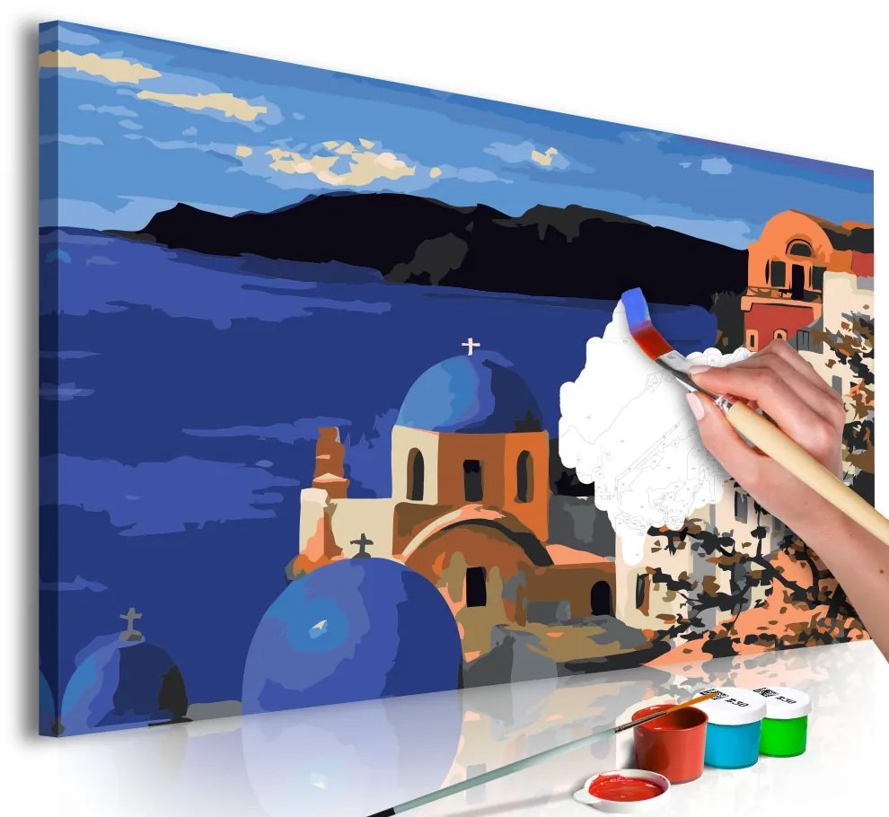 Bimago Malování podle čísel - Santorini | 60x40 cm