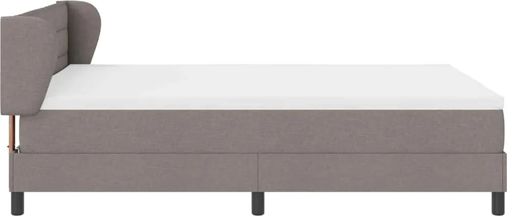 Postel s boxspringem s čelo Taupe 140 x 200 cm textil 3339965