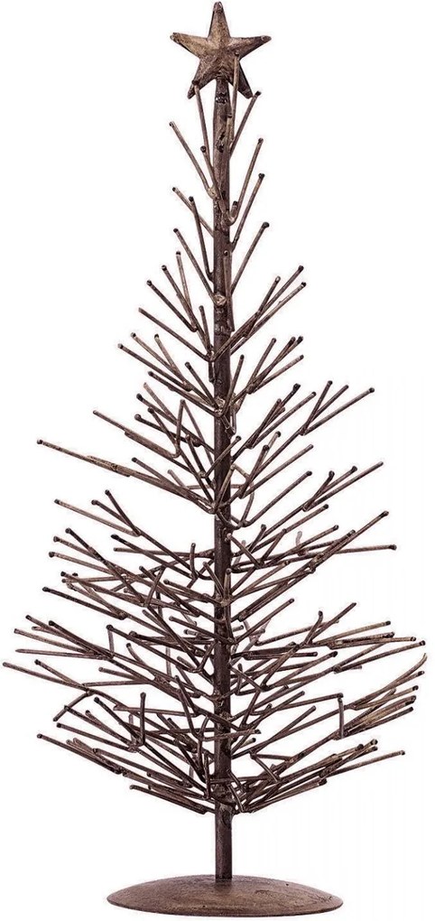 Bloomingville Vánoční dekorace Deco Bronze Tree, hnědá barva, kov