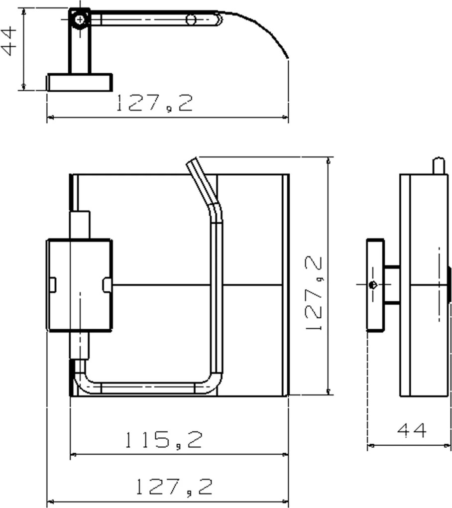 Aqualine, APOLLO držák toaletního papíru s krytem, chrom, 1416-20