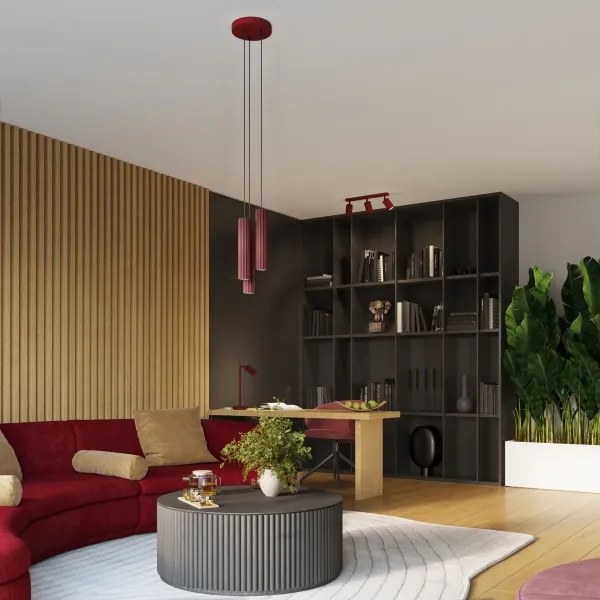 Brilagi - LED Bodové svítidlo CRESTO 4xGU10/10W/230V burgundy