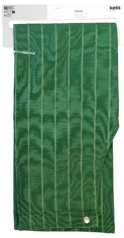 KELA Zástěra Cora 100% bavlna světle zelené/zelené pruhy 80,0x67,0cm KL-12815
