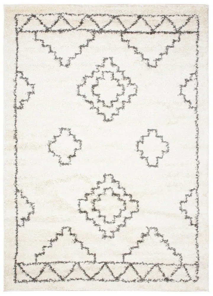 Kusový koberec shaggy Pena krémový 200x290cm