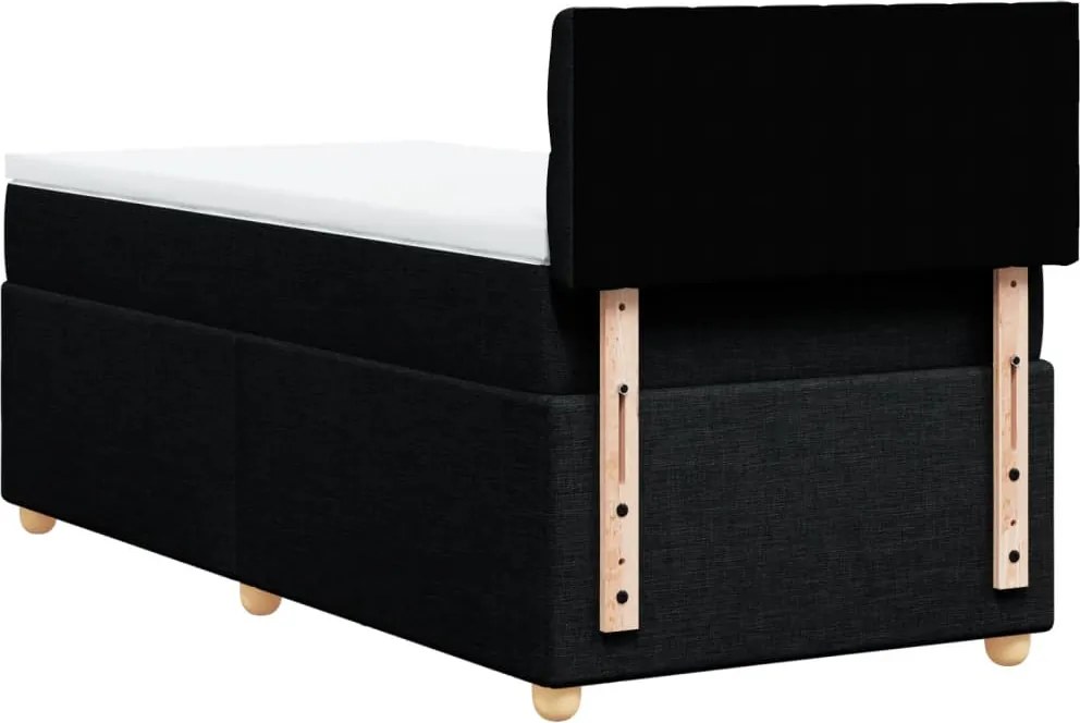 Box spring postel s matrací černá Single textil 3286861