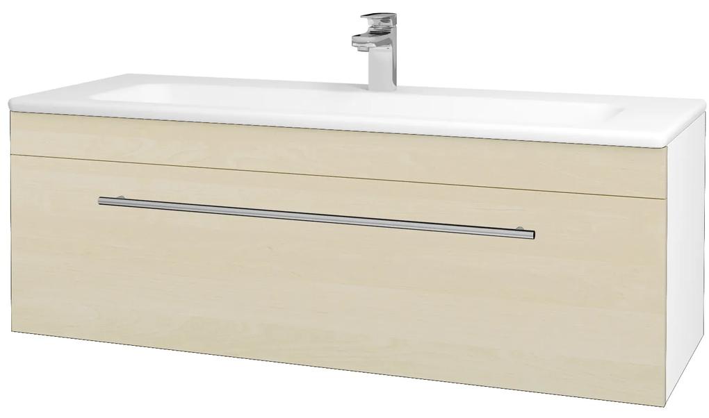Dřevojas Koupelnová skříň ASTON SZZ 120 Varianta: N01 Bílá lesk / Úchytka T01 / M01 Bílá mat
