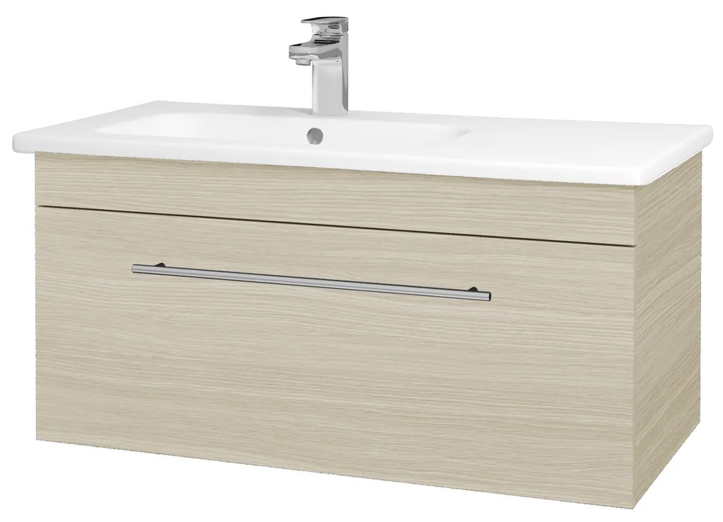 Dřevojas Koupelnová skříň ASTON SZZ 90 Varianta: N01 Bílá lesk / Úchytka T05 / IND Individual