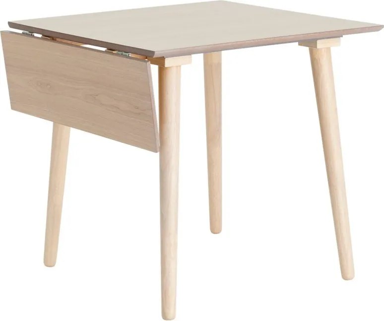 Rozkládací jídelní stůl s přídavnou deskou v dekoru jilmu 80x80 cm Jolina – Ellos Home