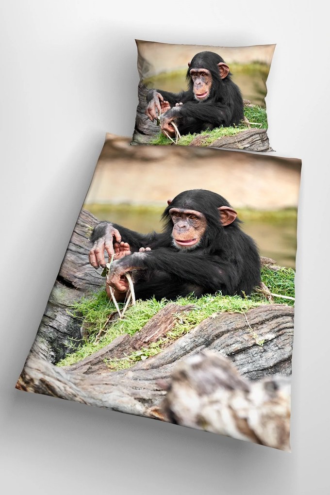 3d povlečení s opicí - Chimpanzee Chimpanzee 140x200 cm