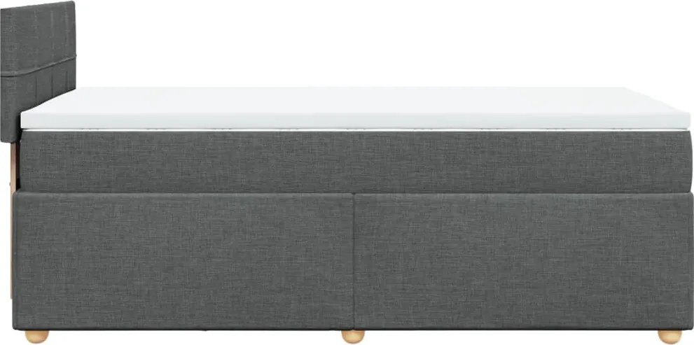 Box spring postel s matrací tmavě šedá 100 x 200 cm textil 3288892