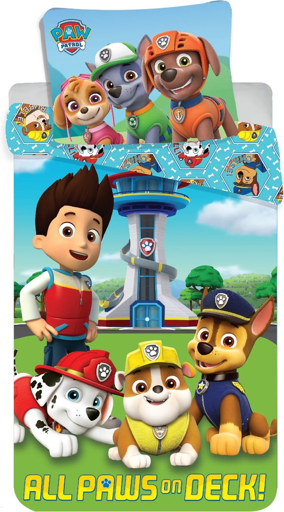 Jerry Fabrics Povlečení do postýlky Paw Patrol 143 baby 100×135/40×60 cm