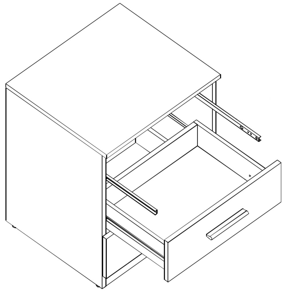 Sconto Noční stolek MAESTRO dub sonoma/bílá