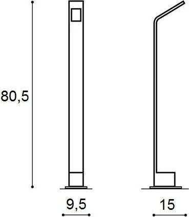 AZZ AZ3483 LED Venkovní sloupkové svítidlo Azzardo Agape 80 dark grey AZ3483 6W 480lm 3000K IP54 9,5cm tmavě šedé - AZZARDO