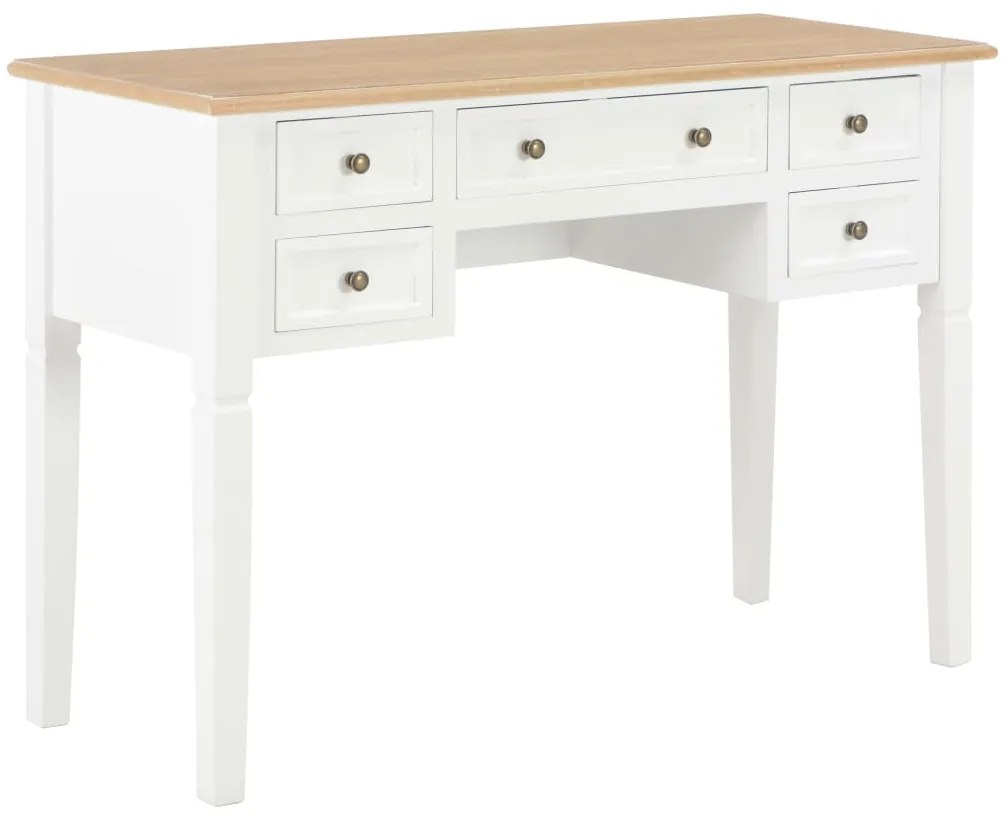 Psací stůl bílý 109,5 x 45 x 77,5 cm dřevo 280069