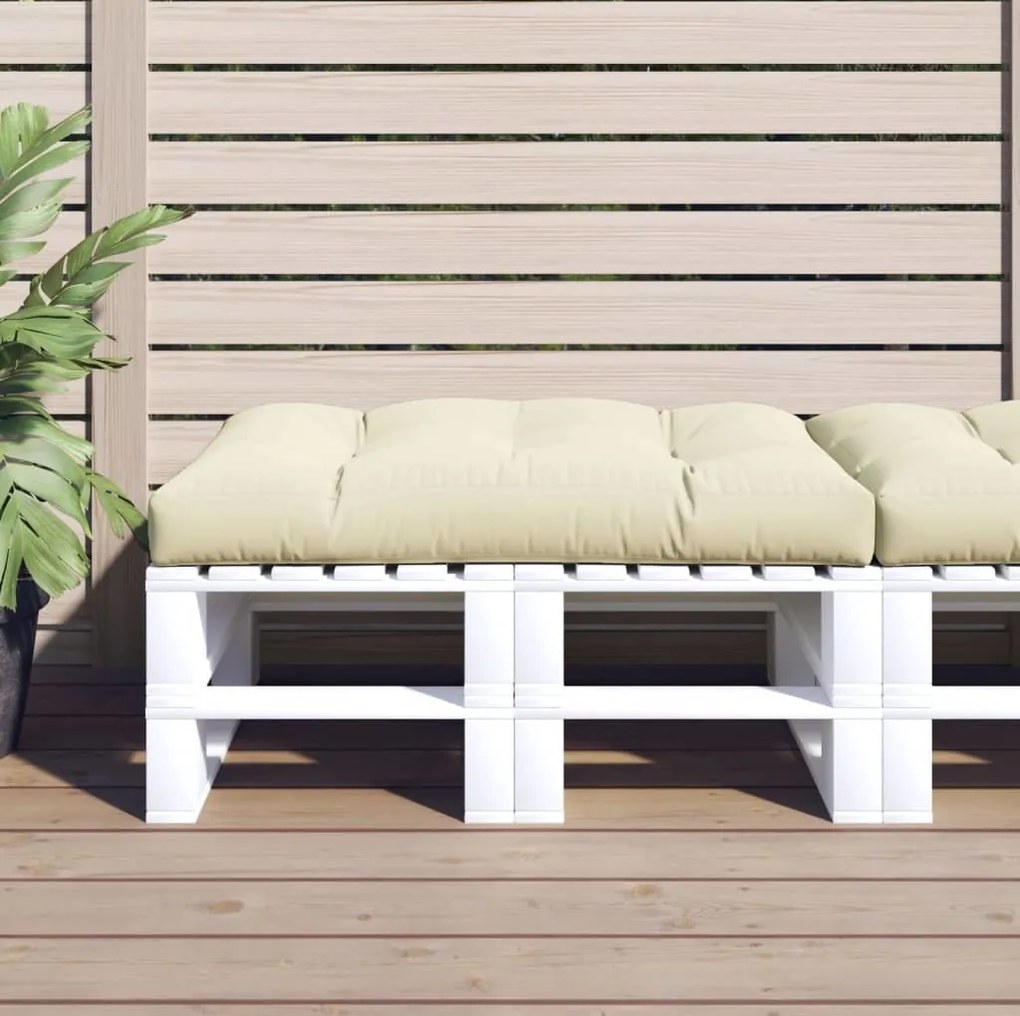 vidaXL Poduška na palety 120 x 80 x 12 cm textil [360521] Barva: krémová