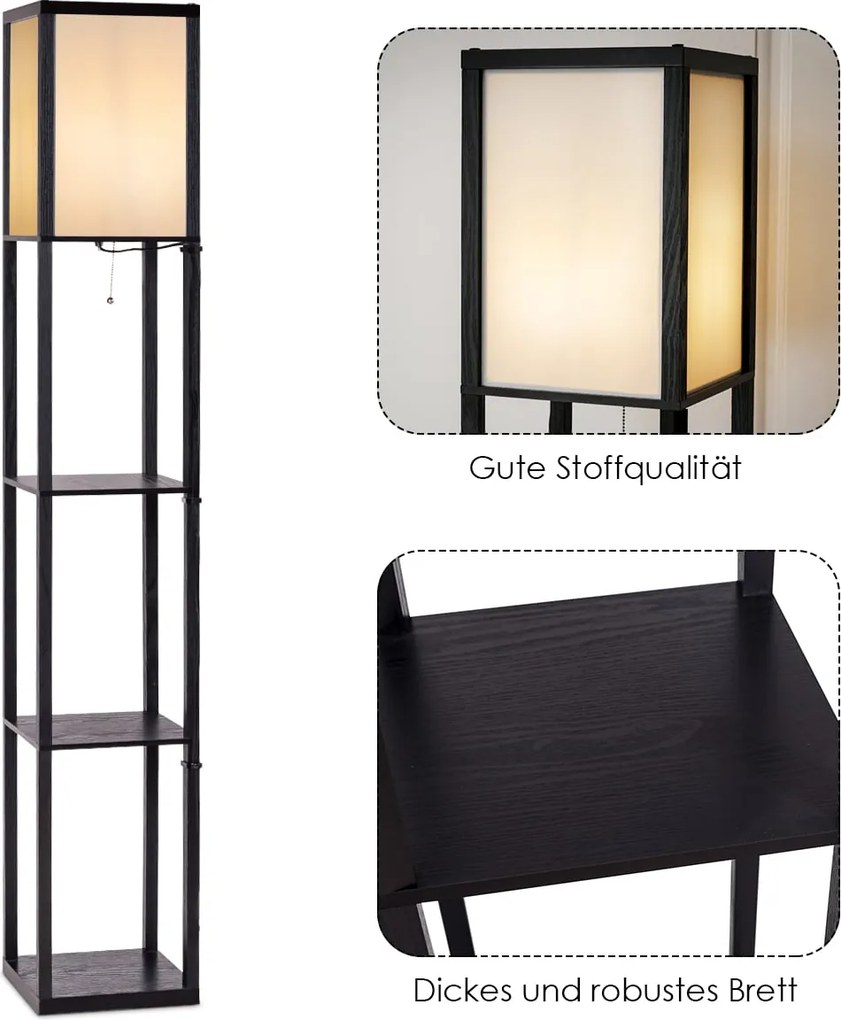 Costway 3-úrovňová stojací lampa Police Moderní stojací lampa
