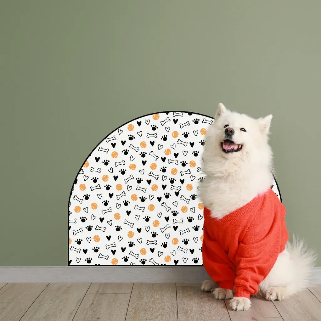 PIPPER. Ochranná textilní nálepka na zeď - Oblouk - Míčky Velikost: 83x60cm, Jméno: Bez jména