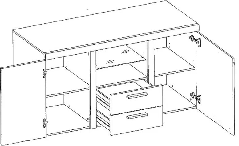 Casarredo - Komfort nábytek Obývací stěna, sestava RUMBA bílá/beton