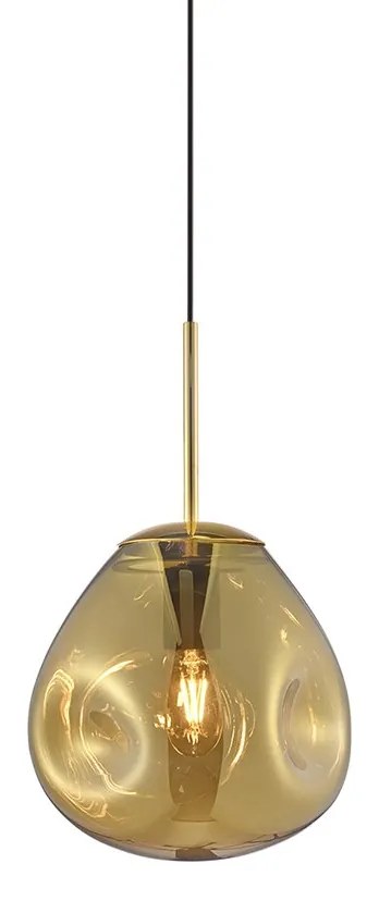 LEITMOTIV Sada 2 ks: Závěsná skleněná lampa Blown Brass 25 × 22 cm