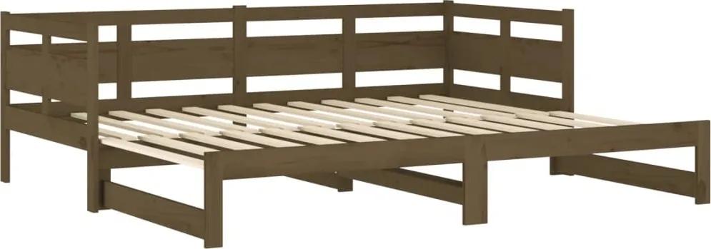 vidaXL Výsuvná postel masivní borovice 2x (80 x 200) cm [820319] Barva: Černá