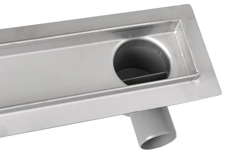 Aqualine Pavino 2710-90 sprchový kanálek s roštem pro dlažbu 860 x 140 x 92 mm nerez