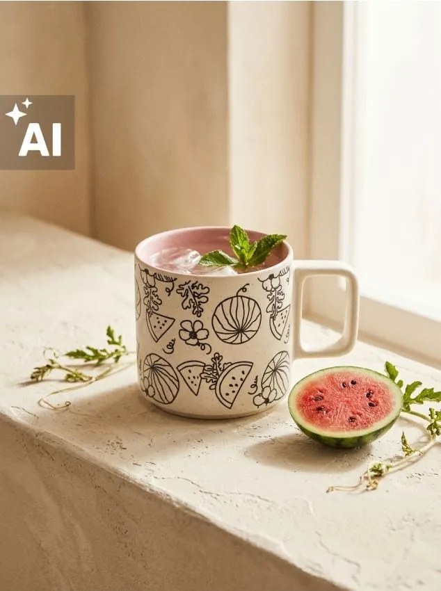 Sinsay - Keramický hrnek s uchem - pastelová růžová