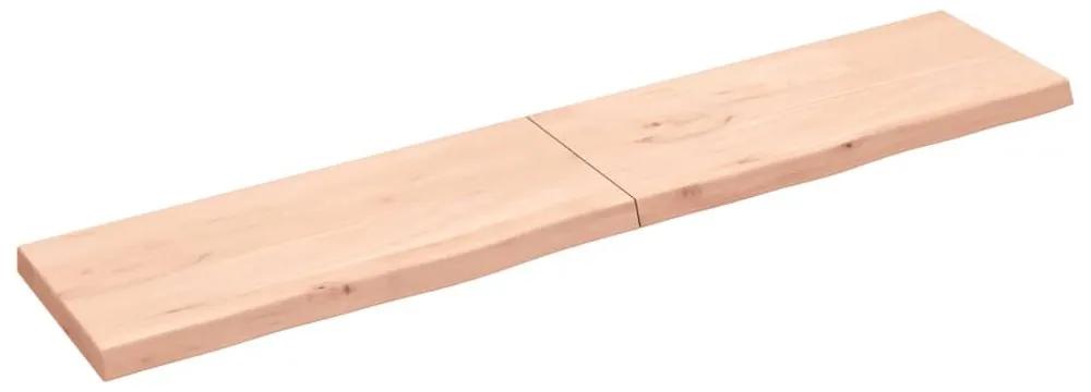 Petromila Nástěnná police 200x40x(2-6) cm neošetřené masivní dubové dřevo