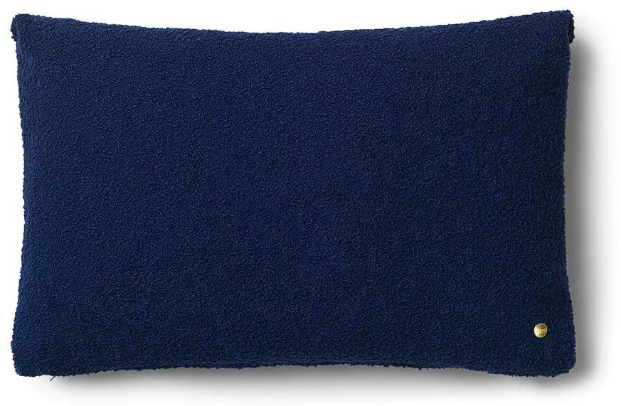 Ferm Living Polštář Clean Wool Boucle, deep blue