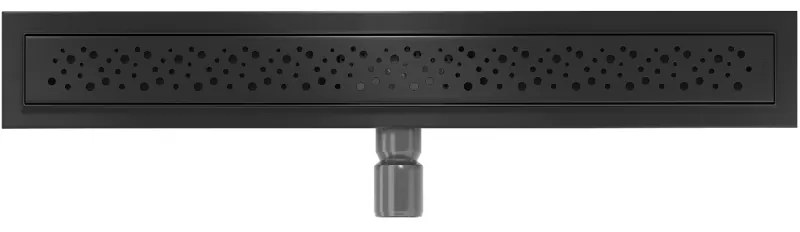 Mexen Flat nerezový sprchový žlab 60 cm, vzor M12, černá, 1721060-15