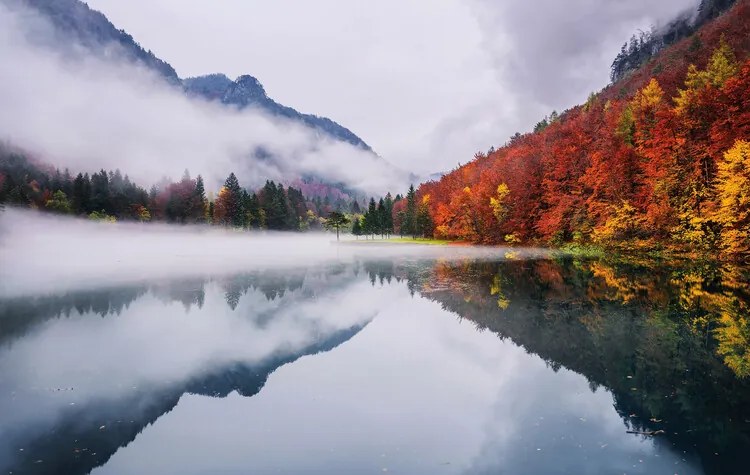 Umělecká fotografie Autumn reflections, Ales Krivec, (40 x 26.7 cm)