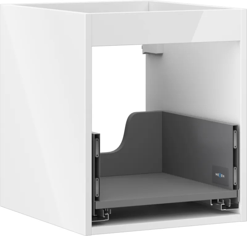 Mexen Box-A, závěsná skříňka 40 cm, 1 zásuvka, bílá lesklá, 91AX0-0400-470-1-00